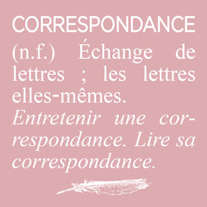Correspondance #2 Le verbe de ta vie